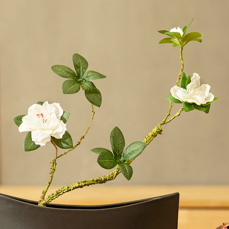 Azalea Silk Flower Arrangement in Frosted Vase - 11.8'' – Bloom Floret