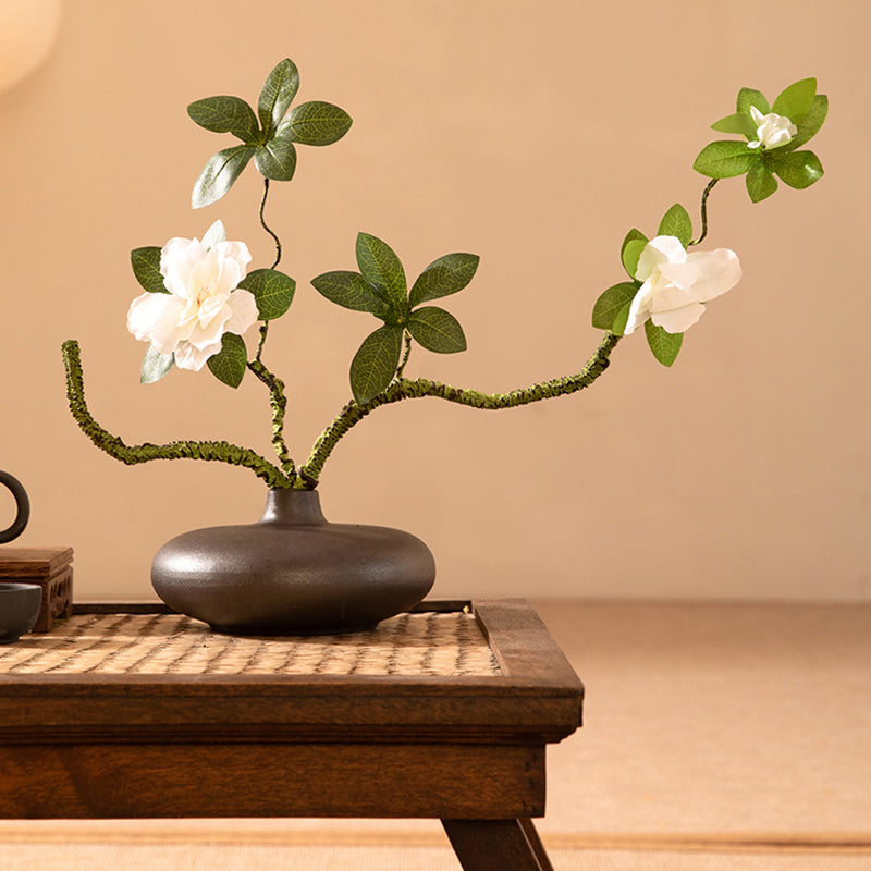 Azalea Silk Flower Arrangement in Frosted Vase - 11.8'' – Bloom Floret