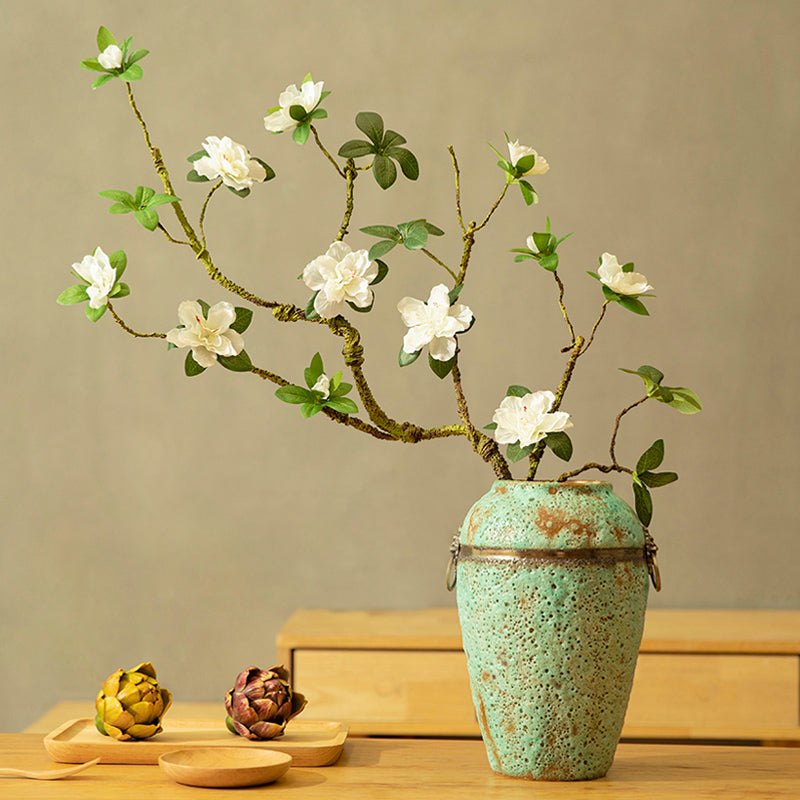 Azalea Faux Flower Arrangement in Antique Vase - 31.5'' – Bloom Floret
