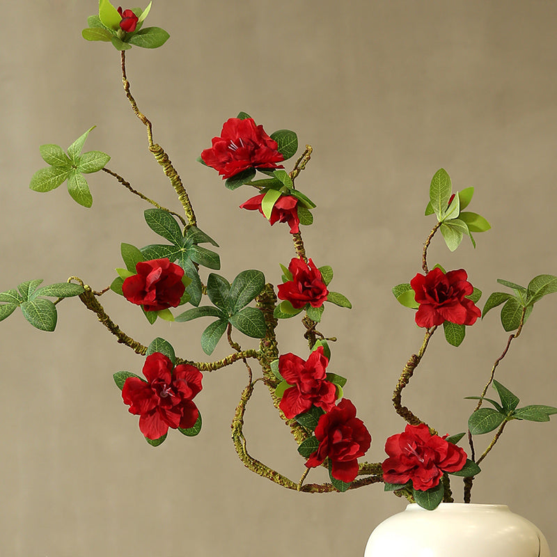 Azalea Artificial Flower Arrangement in Ink Painting Vase - 33.5 ...